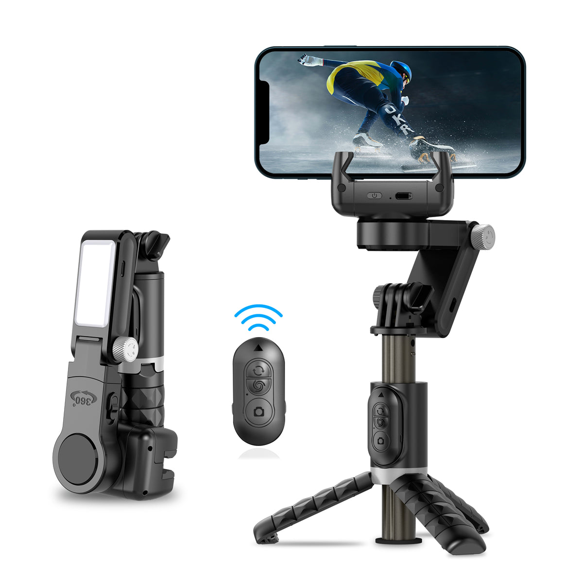 WeCool G2 Gimbal for Phones with LED Fill Lighgt, Anti-Shake 1-Axis Gi